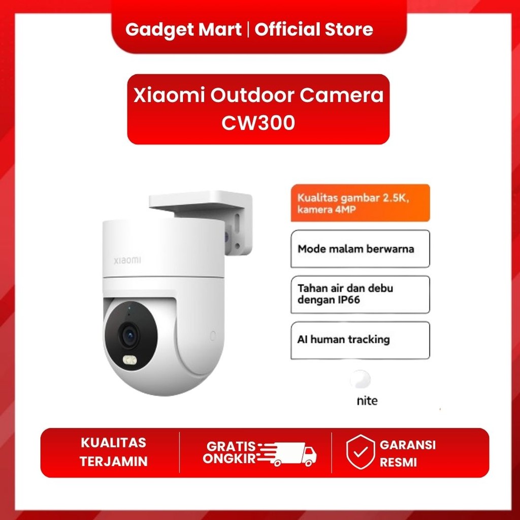 Jual Camera Outdoor Redmi Xiaomi CW300 | Resolusi 2.5K | AI | IP66 ...