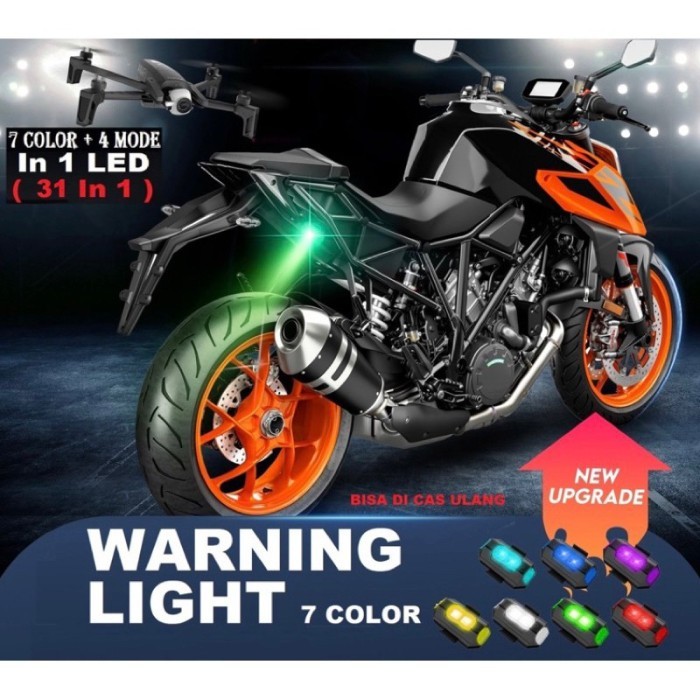 Jual Lampu Flash Warning Peringatan Malam Strobo 3 Warna Tempel Magnet ...