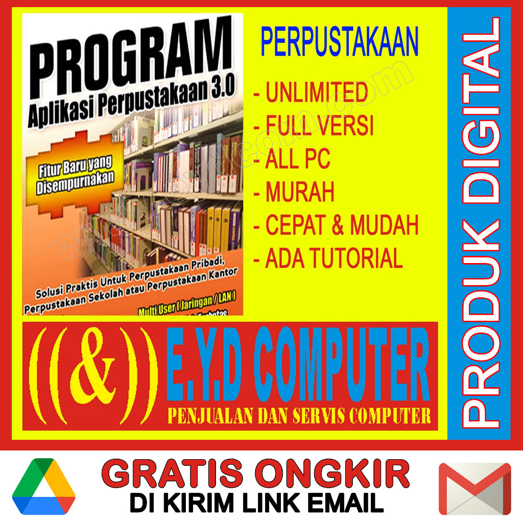 Jual PROGRAM PERPUSTAKAAN ALL PC FULL VERSION BANYAK PC APLIKASI DAFTAR BUKU DAN RAK BANYAK ...