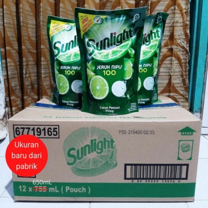 Jual Sunlight 635 ml x 12 pouch DOS | Shopee Indonesia