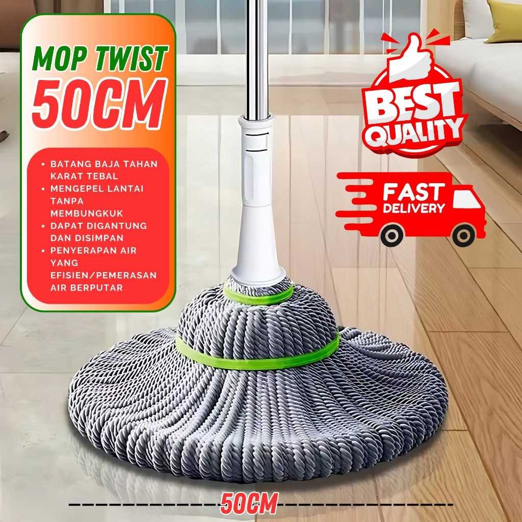 Jual Pel Putar Otomatis Pembersih Lantai Twist Mop Pemeras Otomatis ...