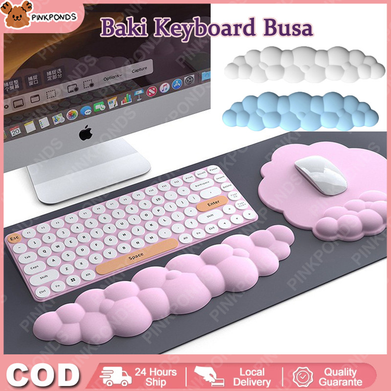 Jual PU Cloud Keyboard Sandaran Tangan Bantalan Memori Busa Silikon ...