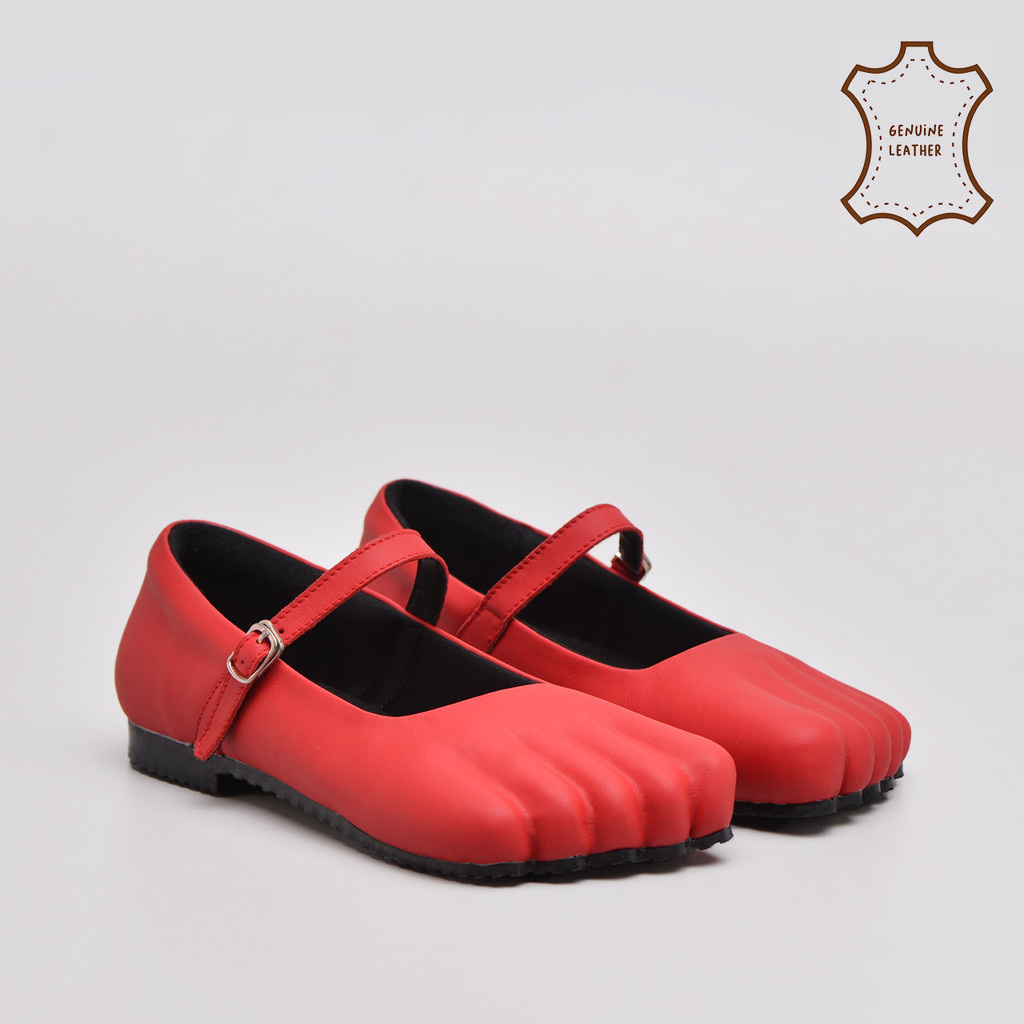 Jual Adorable Projects - Victoria Finger Shoe Genuine Leather Red ...