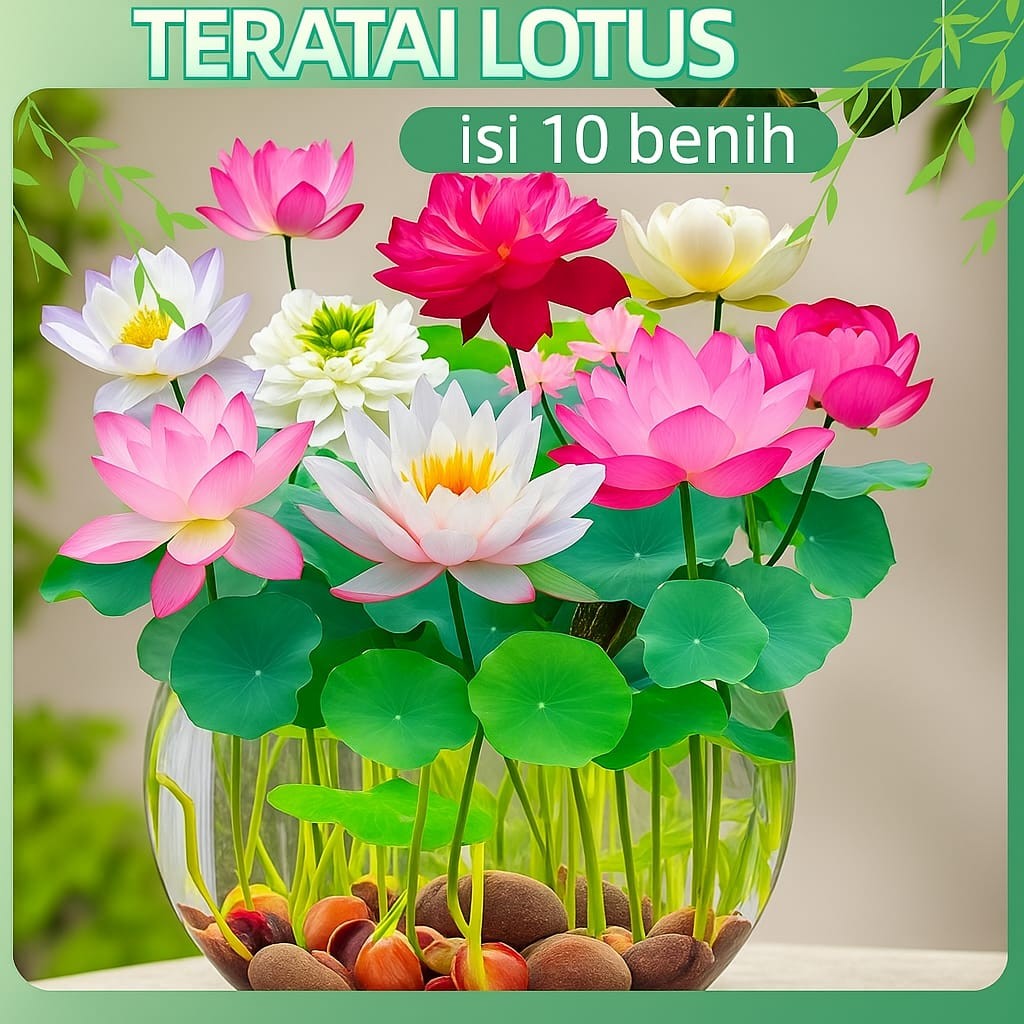 Jual cocok untuk pemula-(10 Butir)Benih Bibit Biji - Bunga Lotus Seroja ...