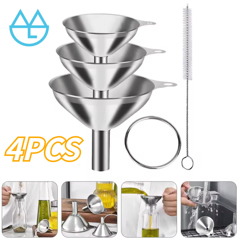 Jual 4pcs/set Corong Kohi Corong Stainless Steel Serbaguna Tuang Minyak ...