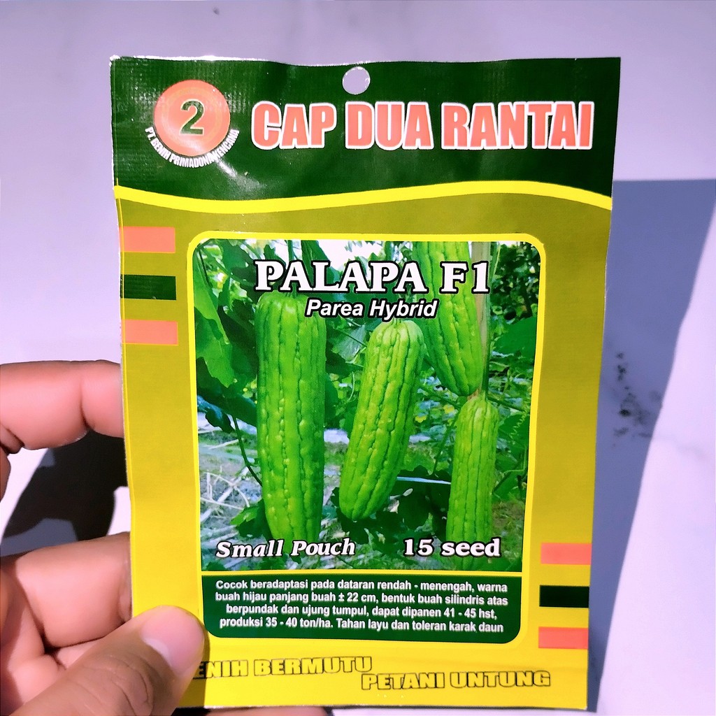 Jual Benih SP Pare Paria PALAPA Hibrida F1 isi 15 Biji Bibit Cap DUA ...