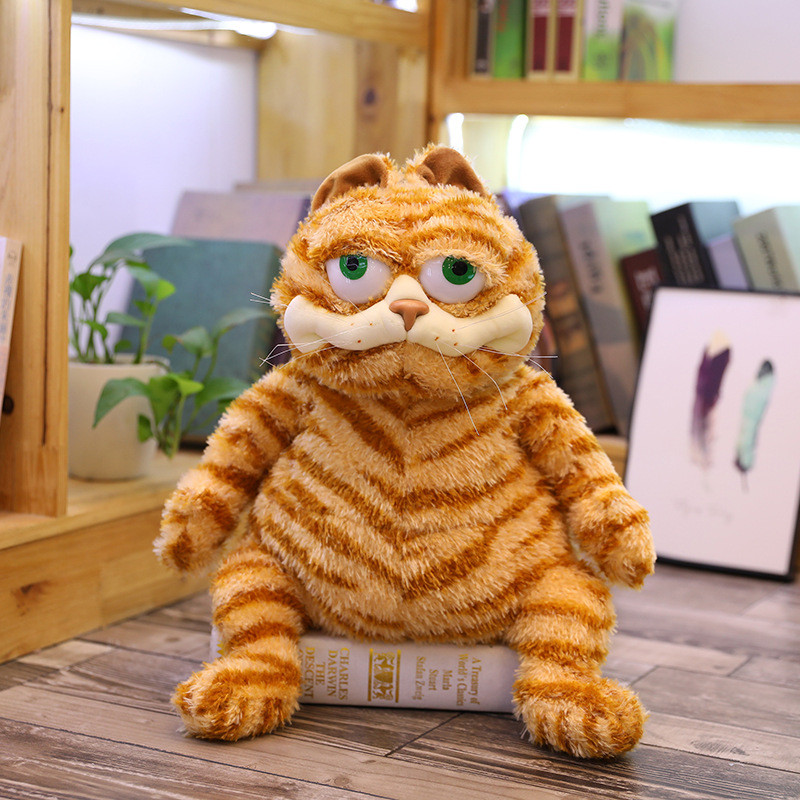 Jual Ugly Fat Orange Cat Plush Toy Stuffed Animals&Plushies Lifelike ...