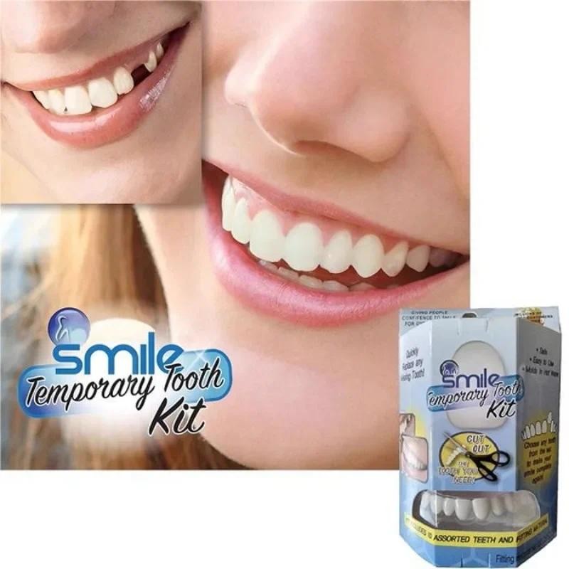Jual New Dental Fake Teeth Denture Veneers Temporary Upper Lower Snap ...