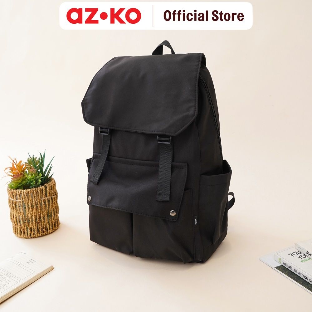 Jual AZKO Ataru Tas Ransel Dengan Clip Nylon - Hitam Adult Backpack Tas ...