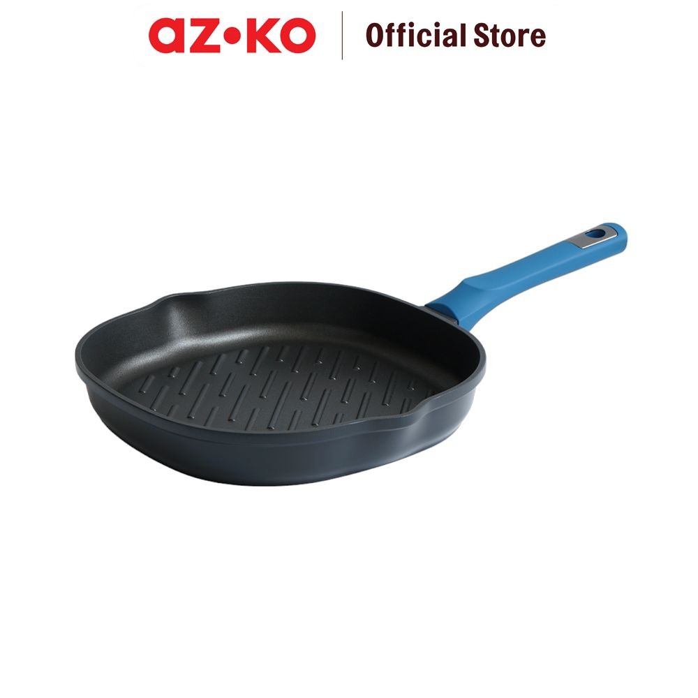 Jual AZKO Culinart 26 cm Superb Wajan Panggang - Hitam/Biru Grill Pan ...