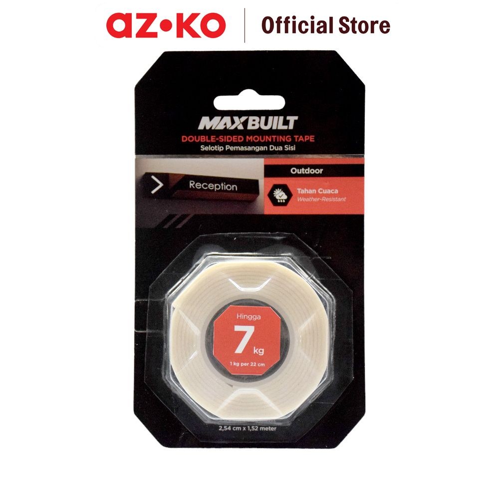 Jual AZKO Maxbuilt 2.5 Cmx1.5 Mtr Isolasi Mounting Tape Exterior ...