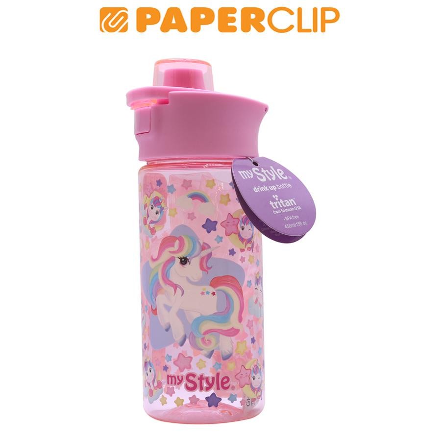 Jual BOTOL MINUM / BOTTLE PLASTIC MY STYLE TM1153 GIRL UNICORN 450ML | Shopee Indonesia