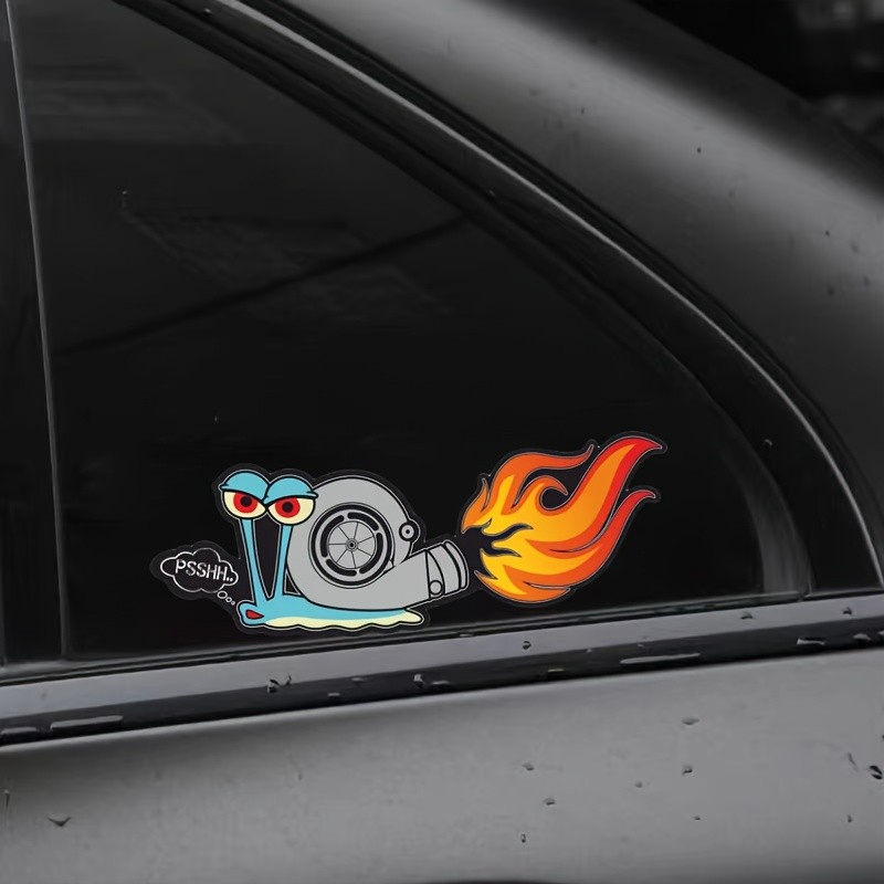 Jual Fire Breathing Snail Car Sticker, Car Sticker For Laptop, Bottle ...