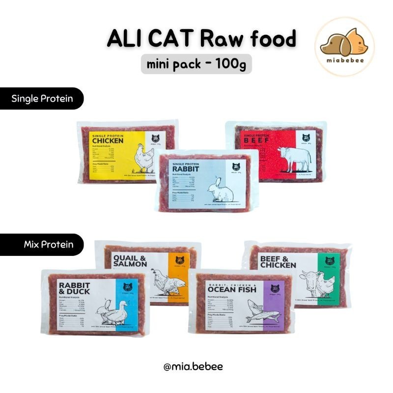 Jual Ali Cat Raw Food/Makanan Kucing 100g | Shopee Indonesia