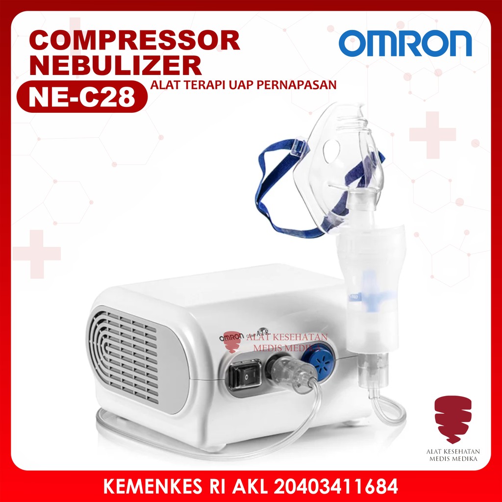 Jual Omron NE-C28 Compressor Nebulizer Alat Uap Terapi Pernafasan Asma NEC28 NE C28 C 28 ...
