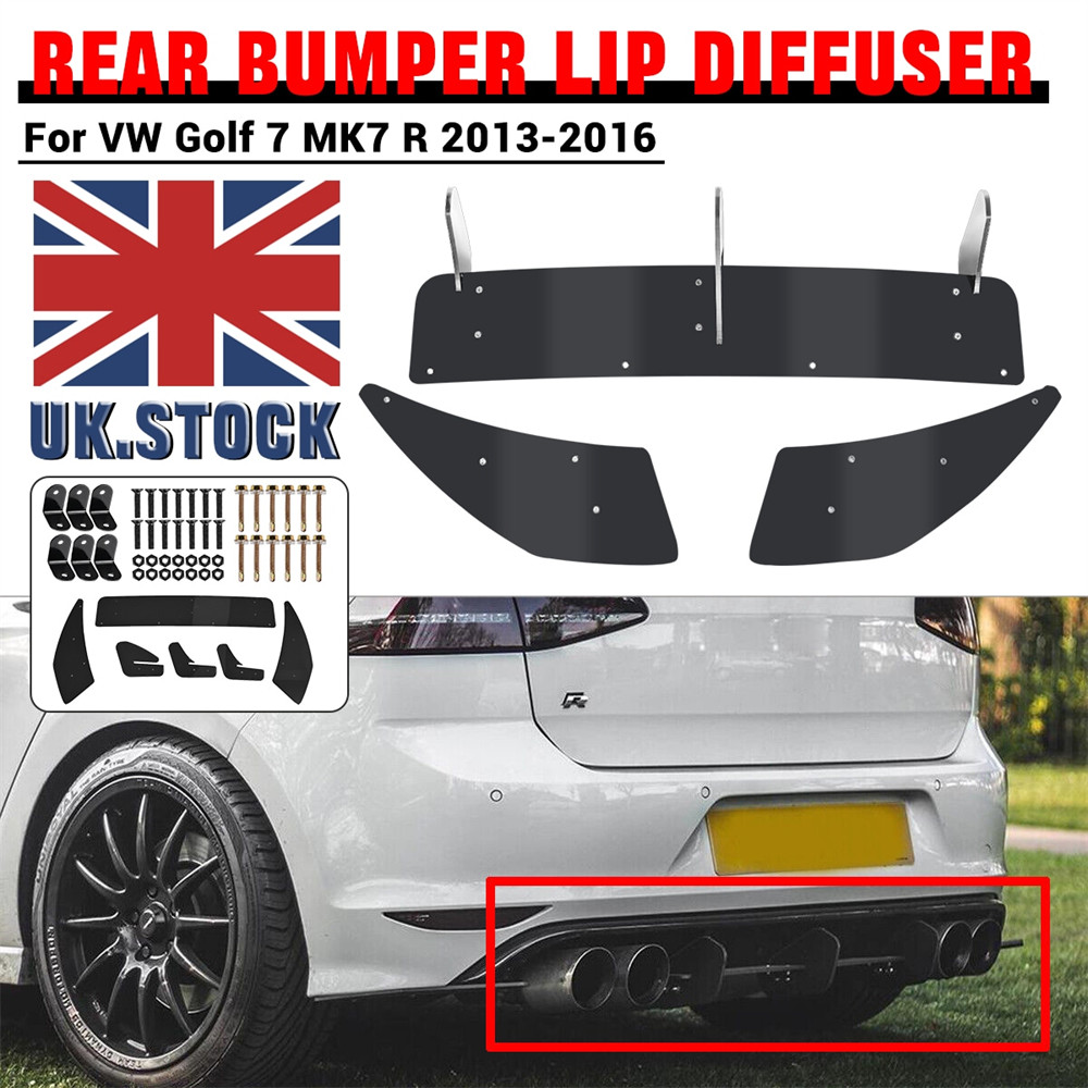 Jual Diffuser Trunk Lip Spoiler Rear Bumper Lip Rear Scoop Gloss Black ...