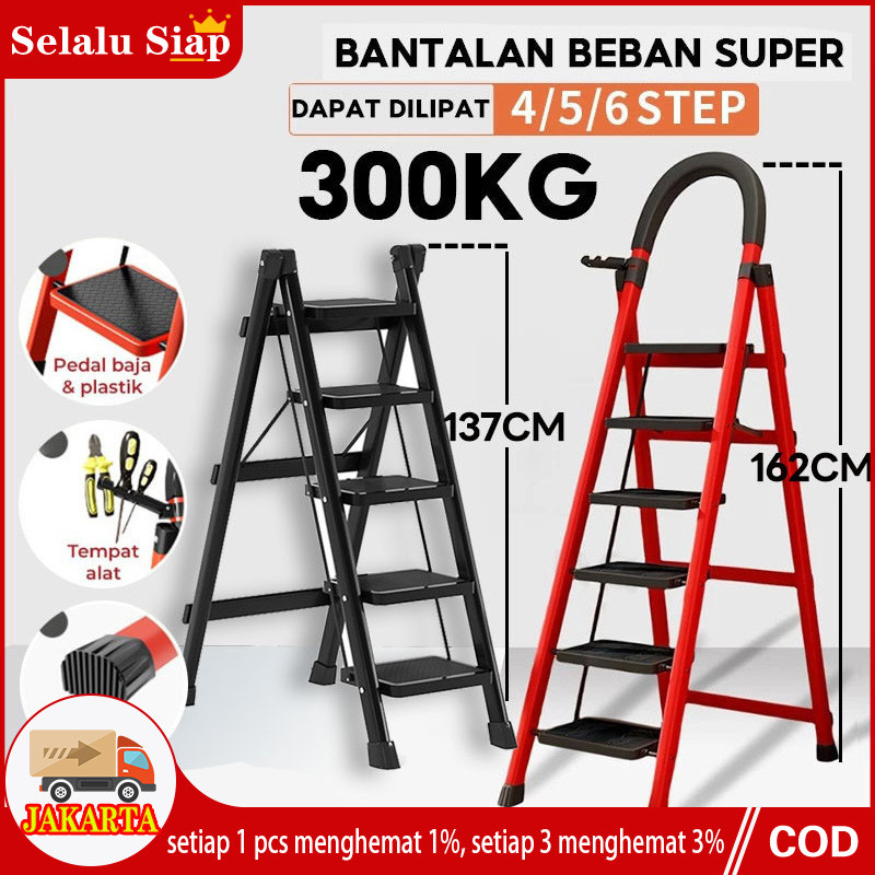 Jual Reaim Tangga 4/5/6/7/8 Step Rumah Lipat Tangga Besi Lipat ...