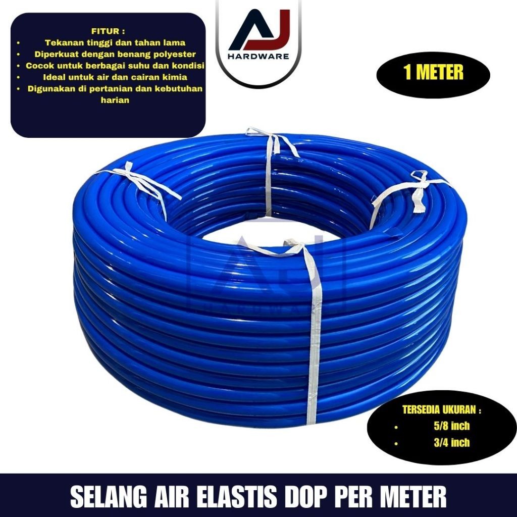 Jual Selang Air Elastis DOP 1/2 5/8 3/4 INCH Per Meter Tebal Murah Selang Taman Cuci Motor Mobil ...