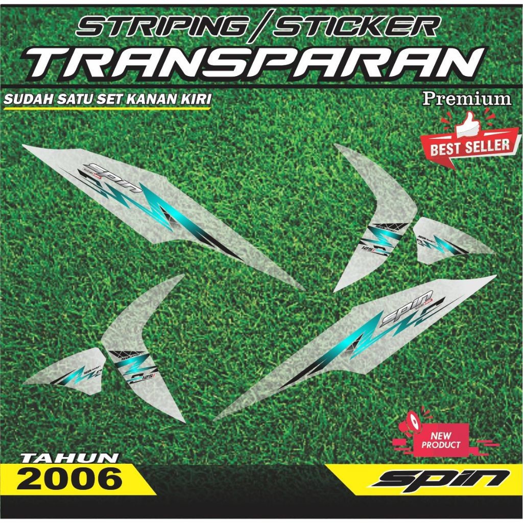 Jual STIKERUV TRANSPARAN STRIPING SUZUKI SPIN 125 2006 DESAIN TERBARU ...