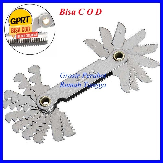 Jual ️GPRT️Pengukur Ulir Baut Whitworth Metric Screw 60 Degree Alat ...