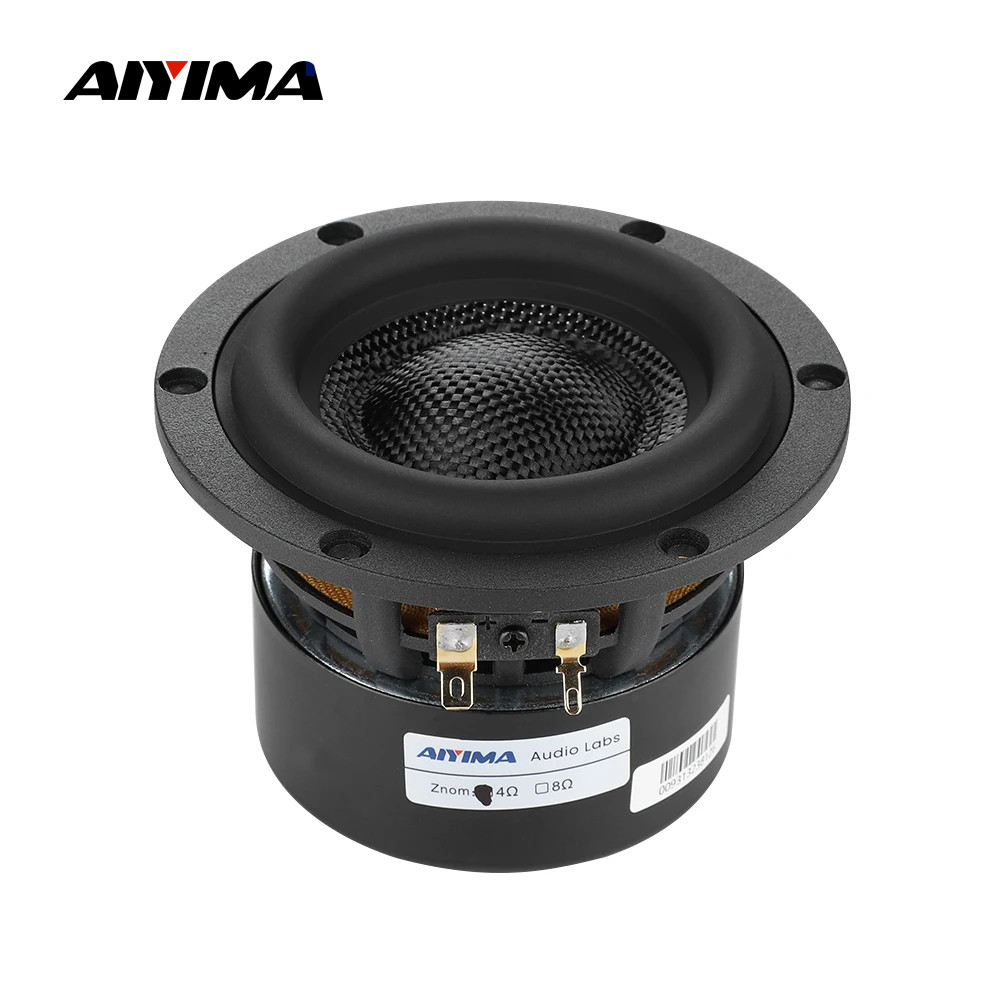 Jual AIYIMA 1Pcs 4 Inch Subwoofer Speaker 4 8 Ohm 80W HiFi Speaker Audio Fiberglass Basin Low ...