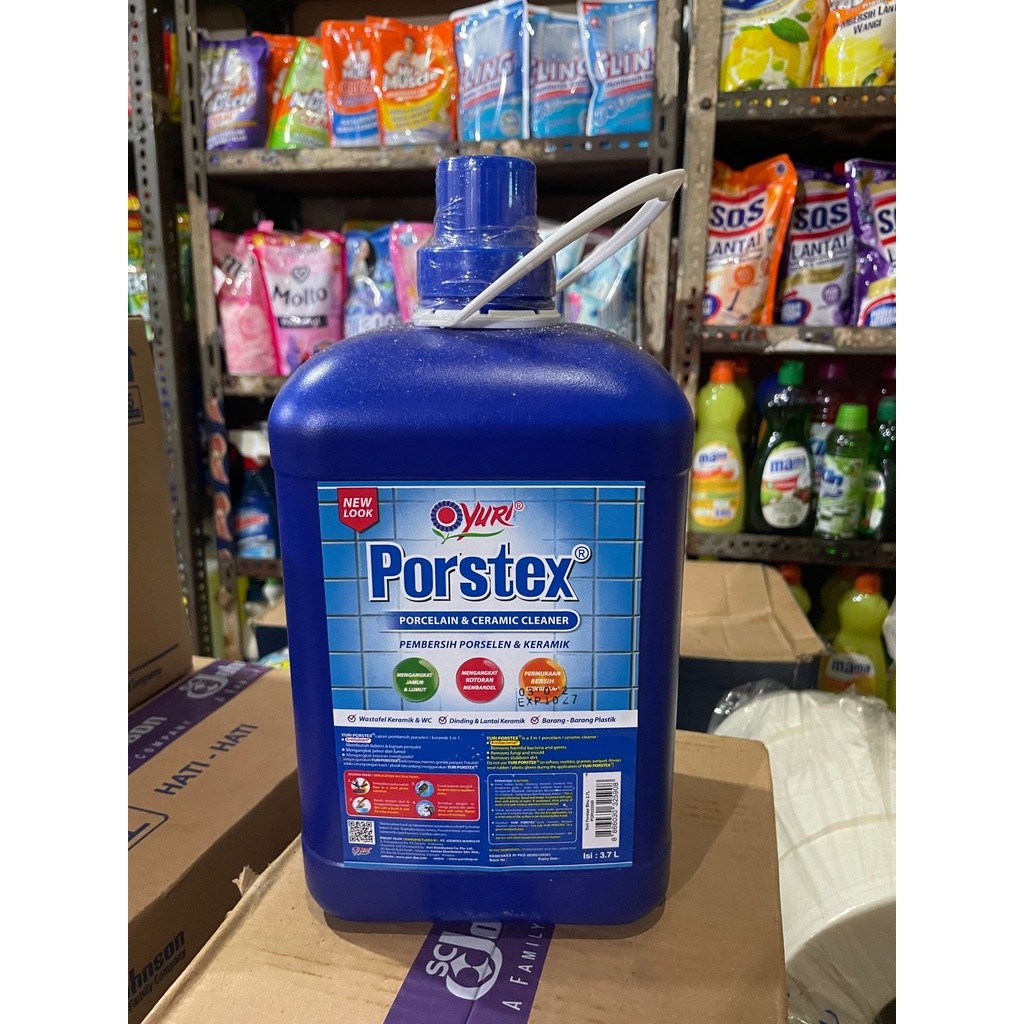 Jual Yuri Porstex 3700ml 3,7 Liter Pembersih Keramik Porselen Jerigen ...