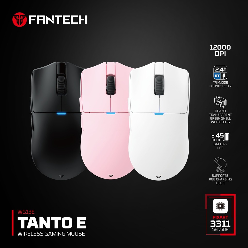 Jual Fantech WG13E WG-13E TANTO E WIreless Gaming Mouse Pixart 3311 Tri ...