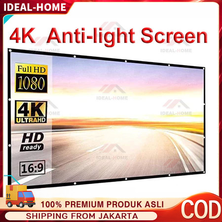 Jual 【COD】Layar Proyektor Putih | White Screen | Poly Syntetic ...