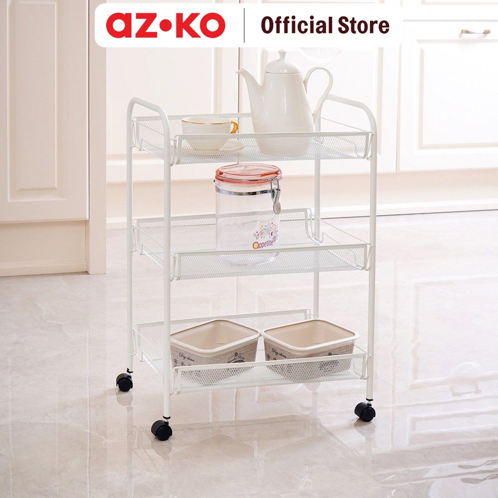 Jual AZKO Stora Rak Troli Serbaguna 3 Tingkat - Putih Tempat ...