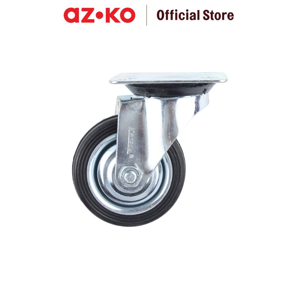 Jual AZKO Krisbow Roda Troli Karet Swivel 7.5 cm Caster Trolley Wheels ...