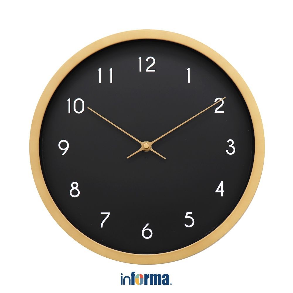Jual Informa 30 cm Jam Dinding Motif Kayu Mc30 - Hitam Wall Clock Jam ...