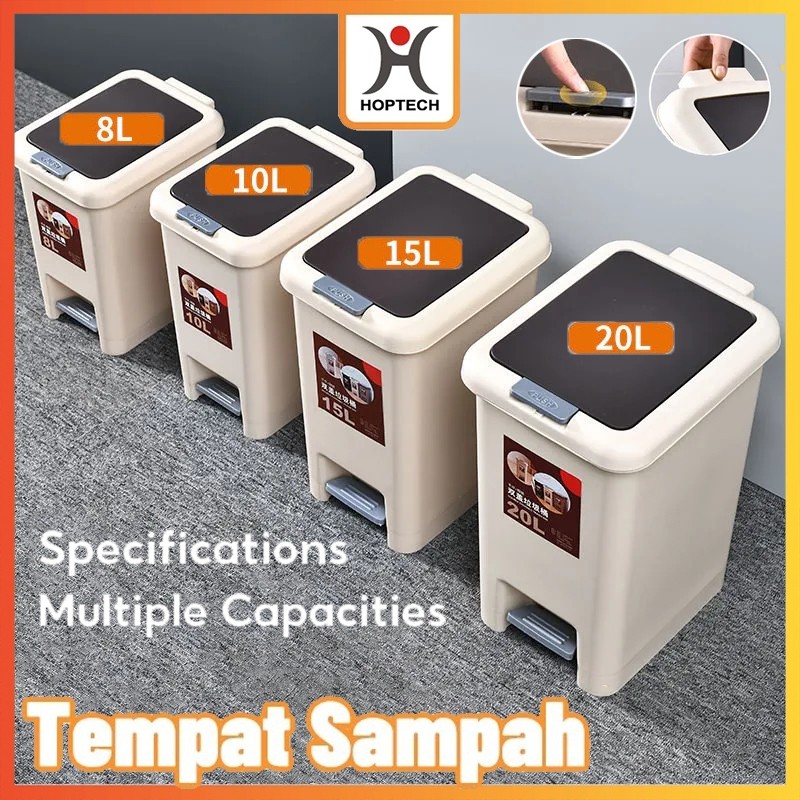 Jual LW-Tempat Sampah Injak 8L/10L/15L/20L | Tong Sampah Plastik Tertutup untuk Dapur & Kamar ...
