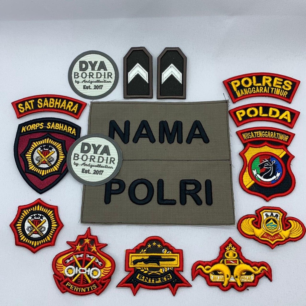 Jual Bordir Logo Atribut PDL 1 Polri Harga Satuanbisa pesan satuan ...