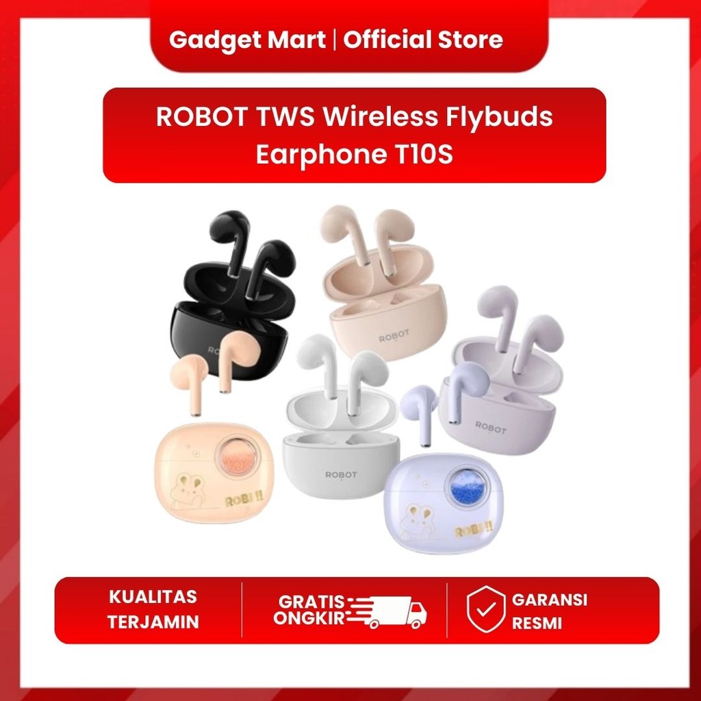 Jual ROBOT TWS Wireless Flybuds Earphone T10S | Shopee Indonesia