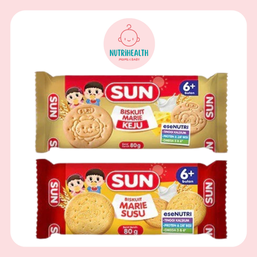 Jual SUN Biskuit Marie Roll Rasa Original Susu Keju 80gr 150gr | Shopee ...