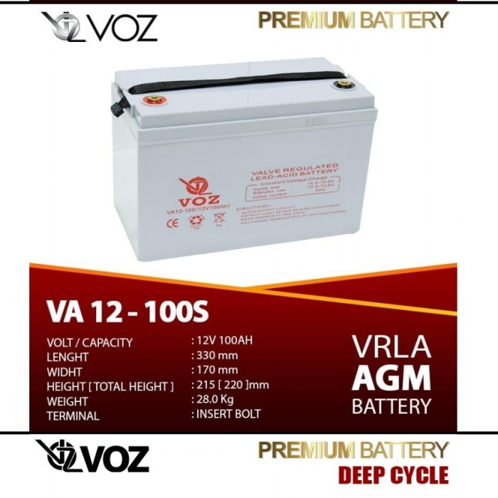 Jual SB99 Aki Battery Baterai VOZ 100 Ah 12V 12 volt 100 ampere VRLA ...