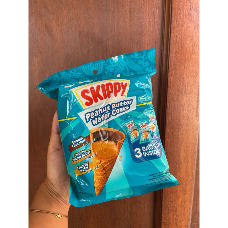 Jual Garuda Skippy Peanut Butter Wafer Cones (isi 3 pcs) | Shopee Indonesia