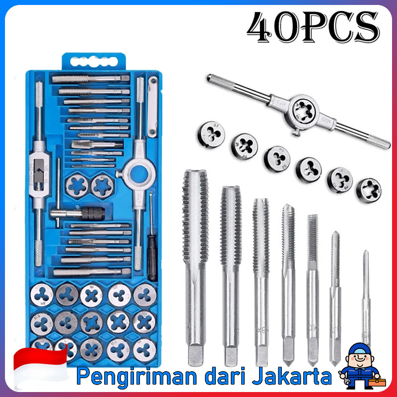 Jual Tap dan Die Tangan Metrik12/20/40 Pcs Alatdan Tap Ulir Baut Senai ...