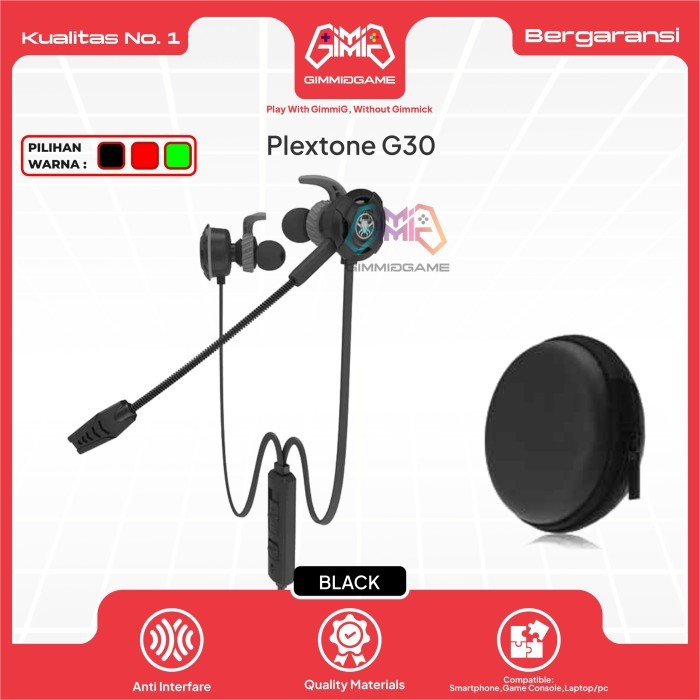 Jual Plextone G30 Mic Stereo Bass Gaming Hammerhead Earphone Headset ...