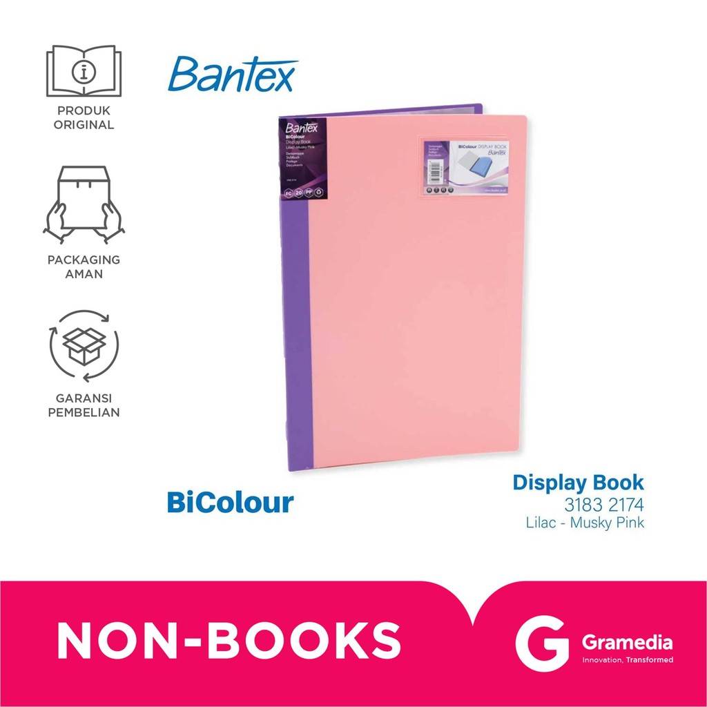 Jual Bantex Display Book Fc 20 Pockets Muskypink | Shopee Indonesia