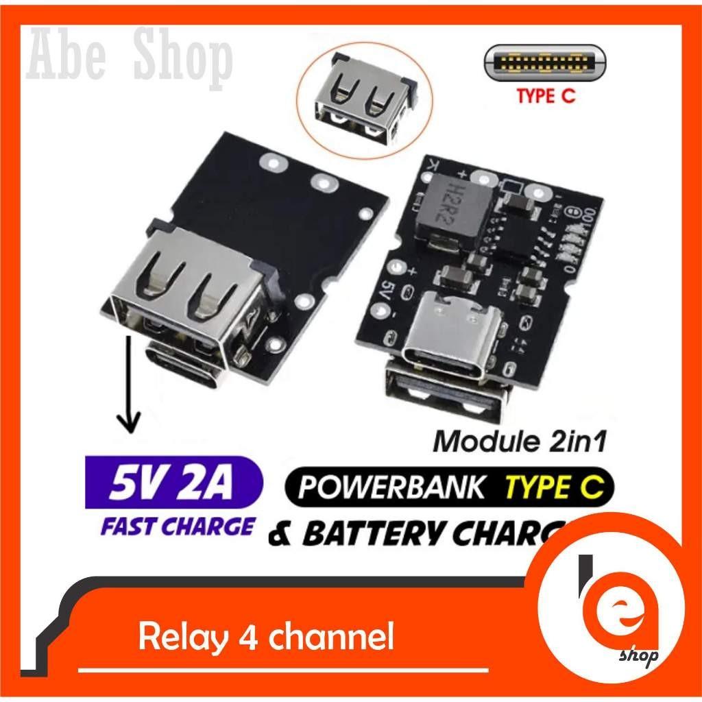 Jual Kit Modul Power Bank USB Type-C Fast Charger Step Up Baterai ...