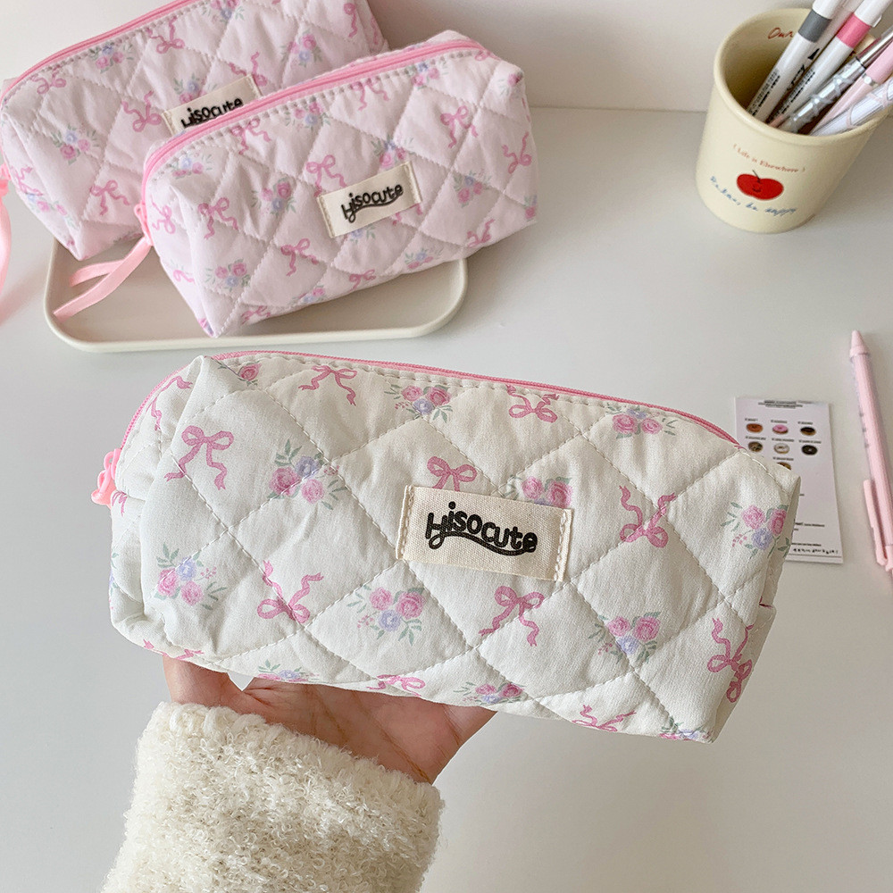 Jual [HARU] Hisocute Ribbon Floral Series Pencil Case Tempat ...