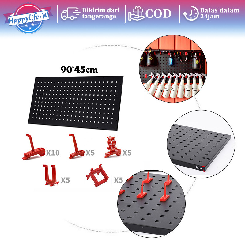 Jual Rak Kunci Bengkel Dinding Rak Dinding Pegboard Multifungsi Rak ...