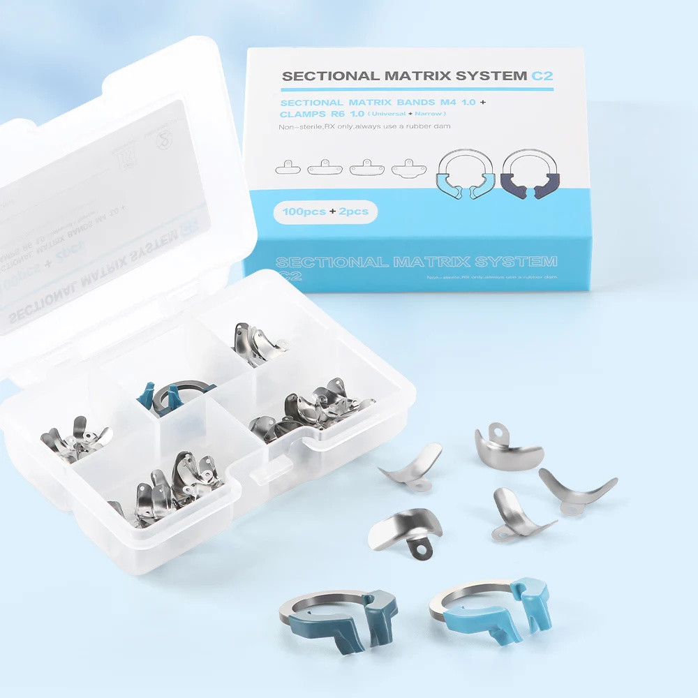 Jual 102pcs/set Dental Matrix Bands Sectional Contoured System Metal ...