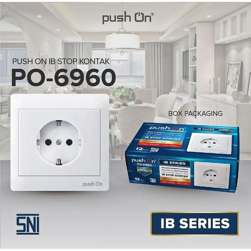 Jual Saklar IB Stop Kontak Push On IB PO-6960 Saklar Tanam Inbow In bow ...