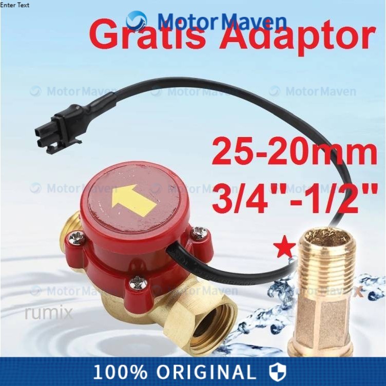 Jual Water Flow Switch 3/4" X 1/2" Saklar Otomatis Pompa Airer Tekanan ...