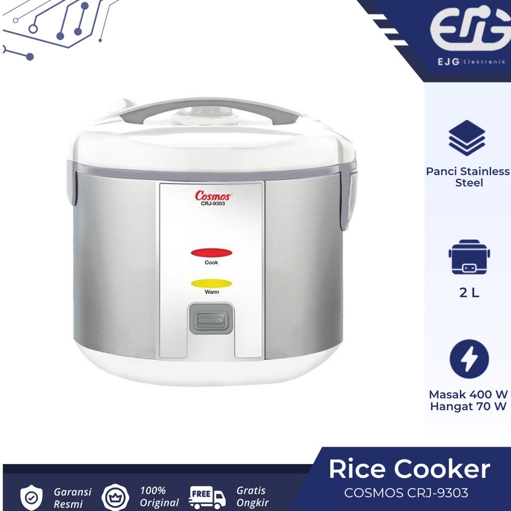 Jual Rice Cooker Magic Com Cosmos CRJ-9303 2 L | Shopee Indonesia