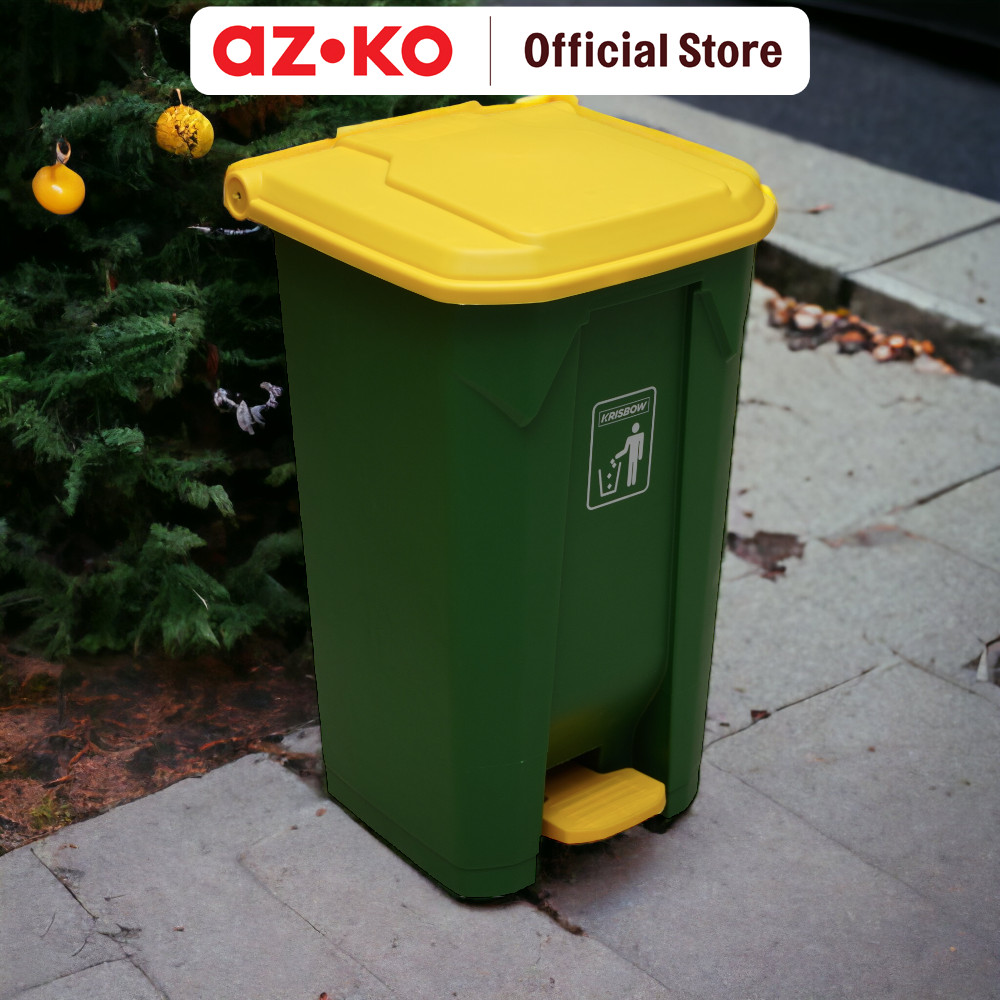 Jual AZKO Krisbow Tempat Sampah Outdoor Pedal Nw Tong Sampah Pedal Wadah Pembuangan Alat ...