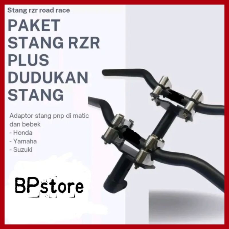 Jual Paket Stang Rzr Plus Dudukan Stang Racing Universal Motor Honda ...