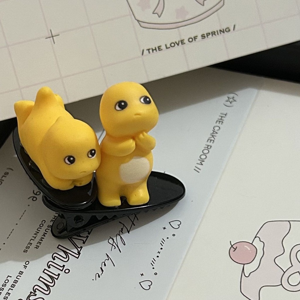 Jual (READY) Jepitan Rambut Dino Kuning Lucu | Aksesoris Gemoy untuk ...